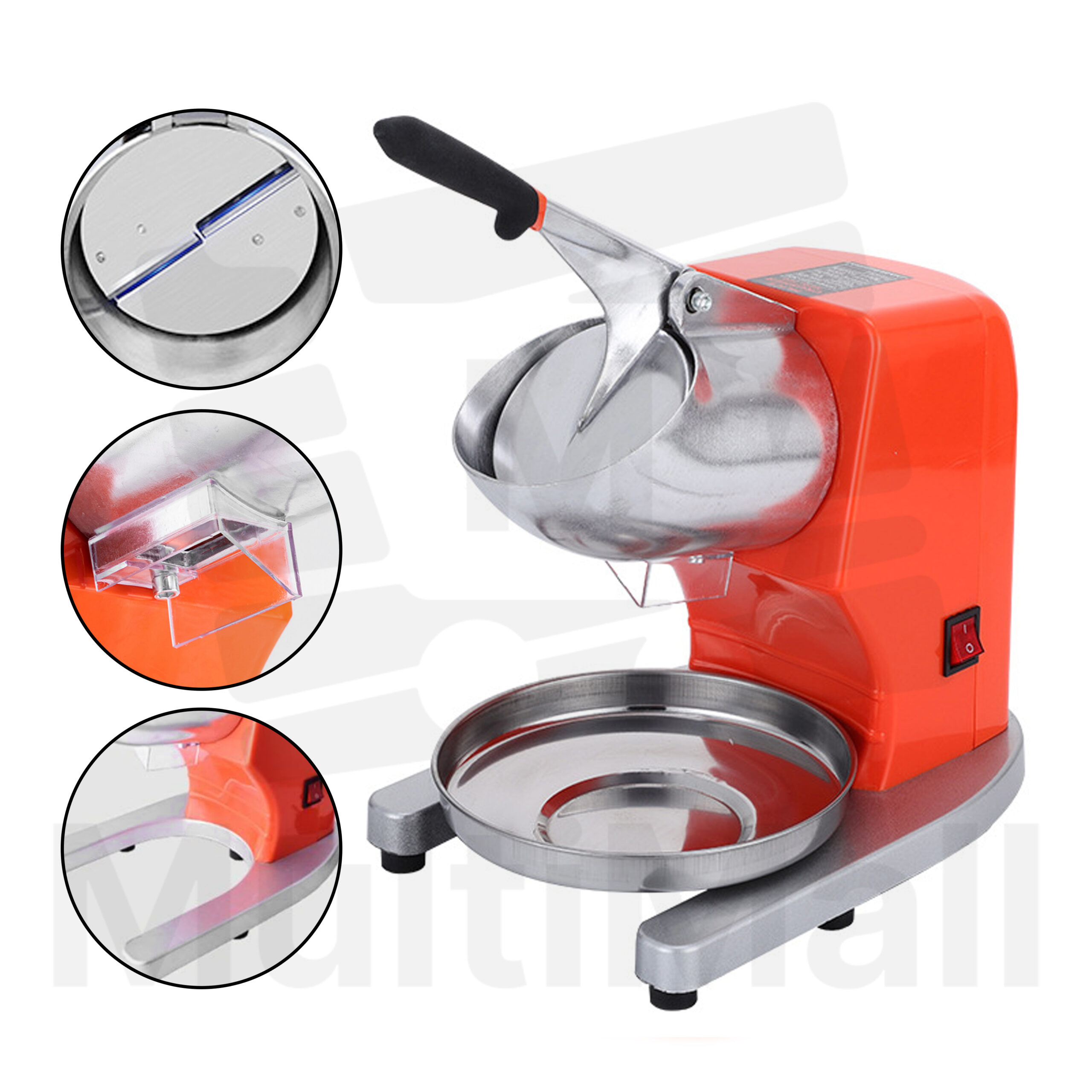 New Upgraded Taller Version ORANGE Electric Ice Crusher Shaver Machine ...