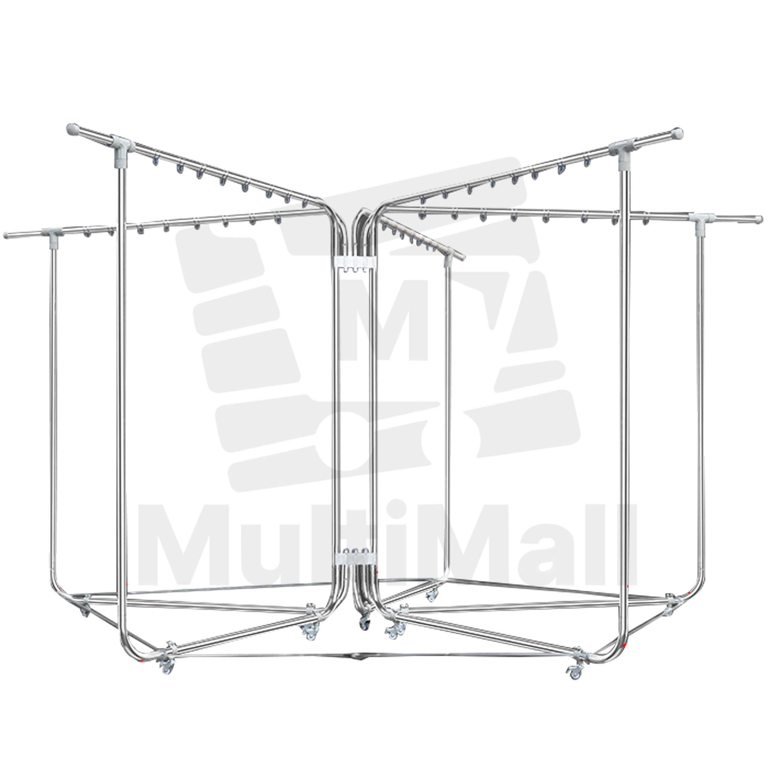 5 Poles 5 Rods Laundry Rack- Clothes Drying Laundry Rack Space Saver ...