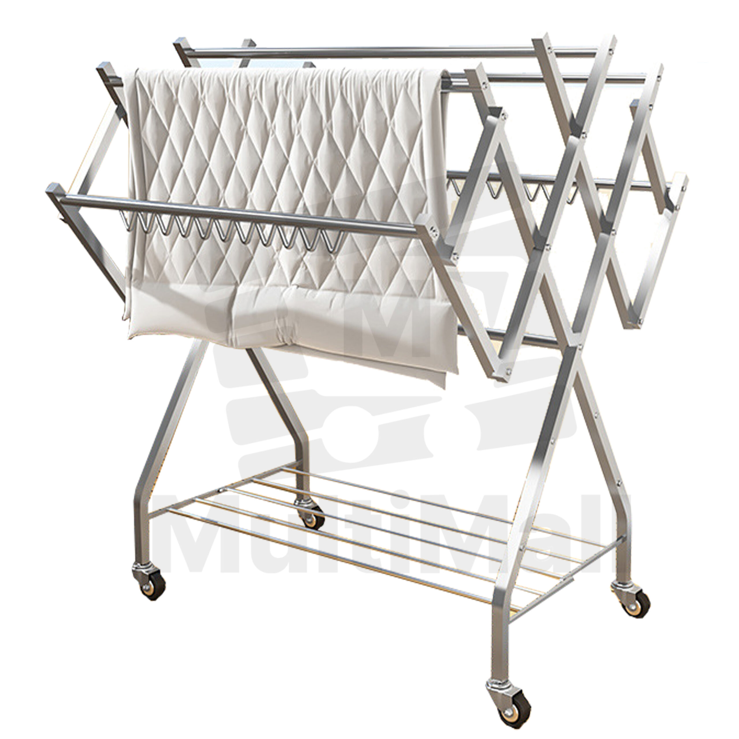 Foldable Stainless Steel W Shape 1.2M Laundry Rack Clothes Drying Rack ...
